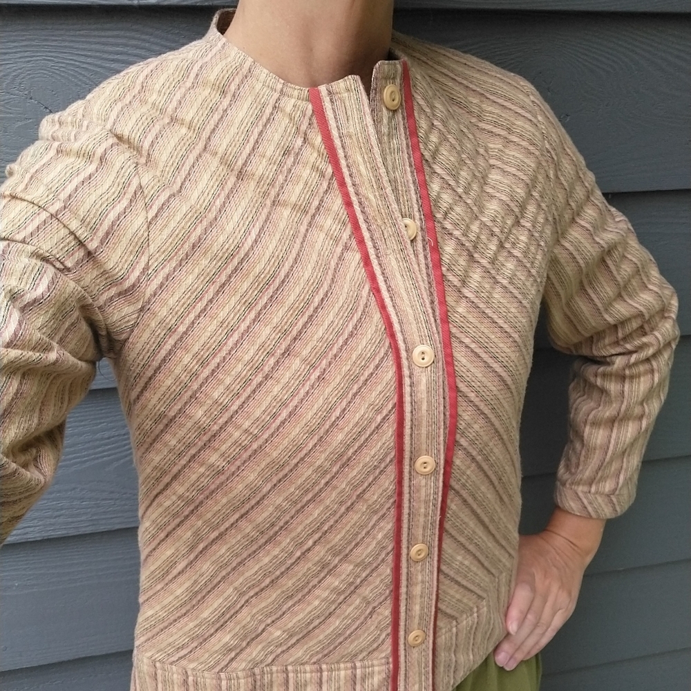 Vintage Quilted Cotton Jacket 1970's 1980's Xs - Gem